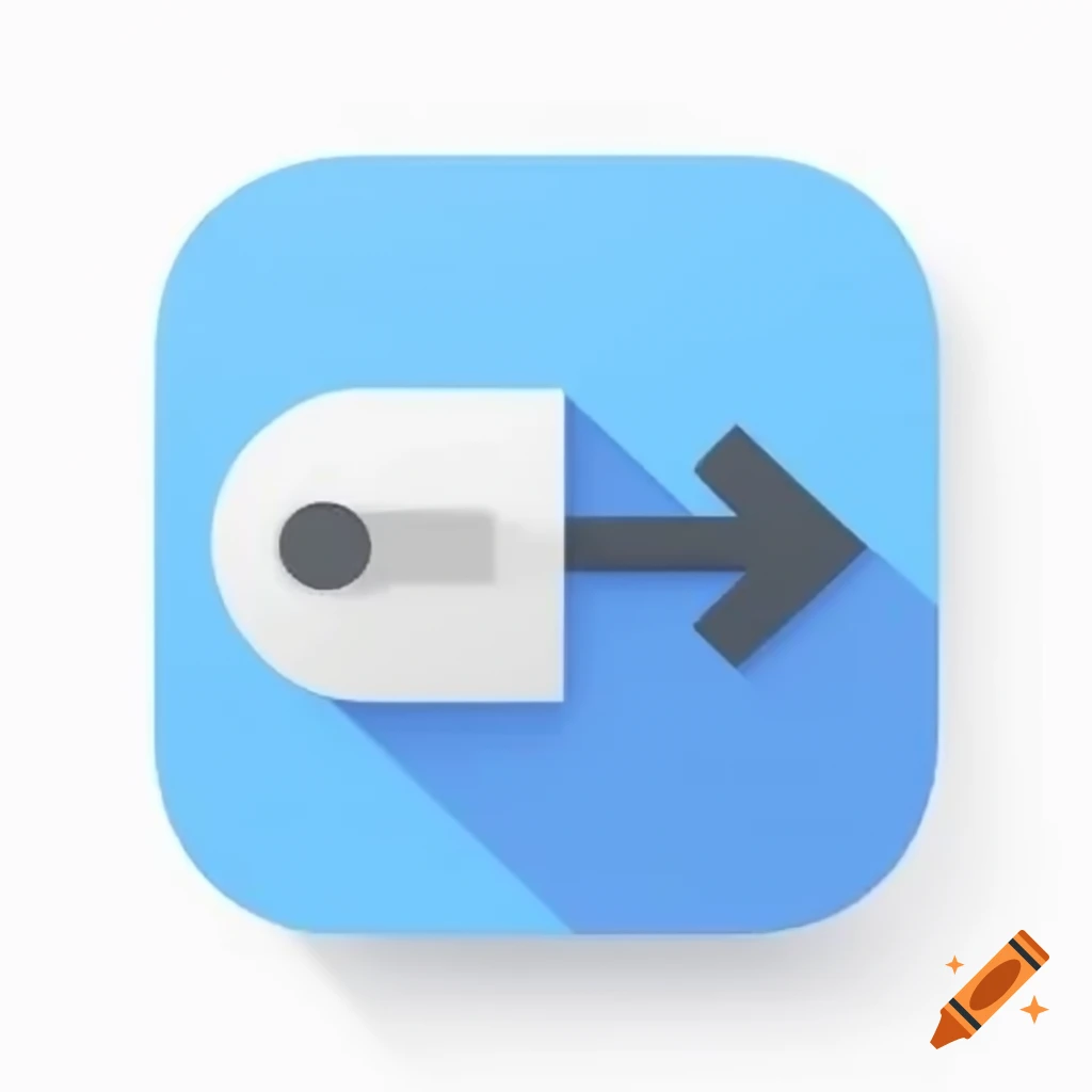 Modern minimalist logout icon featuring open lock and exit arrow design ...