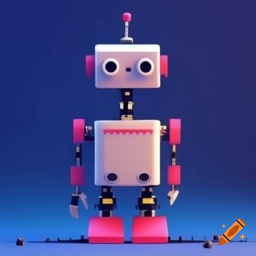 Simple geometric design of a robot on Craiyon