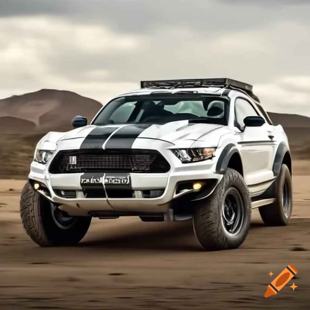 2015 white ford mustang with lifted suspension and roll cage ready for ...