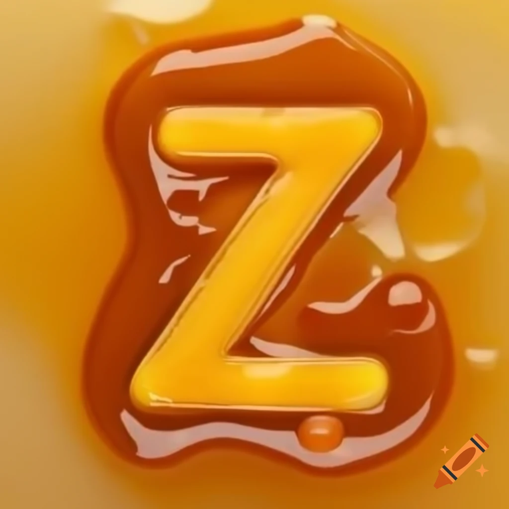 Letter Z crafted from honey on Craiyon