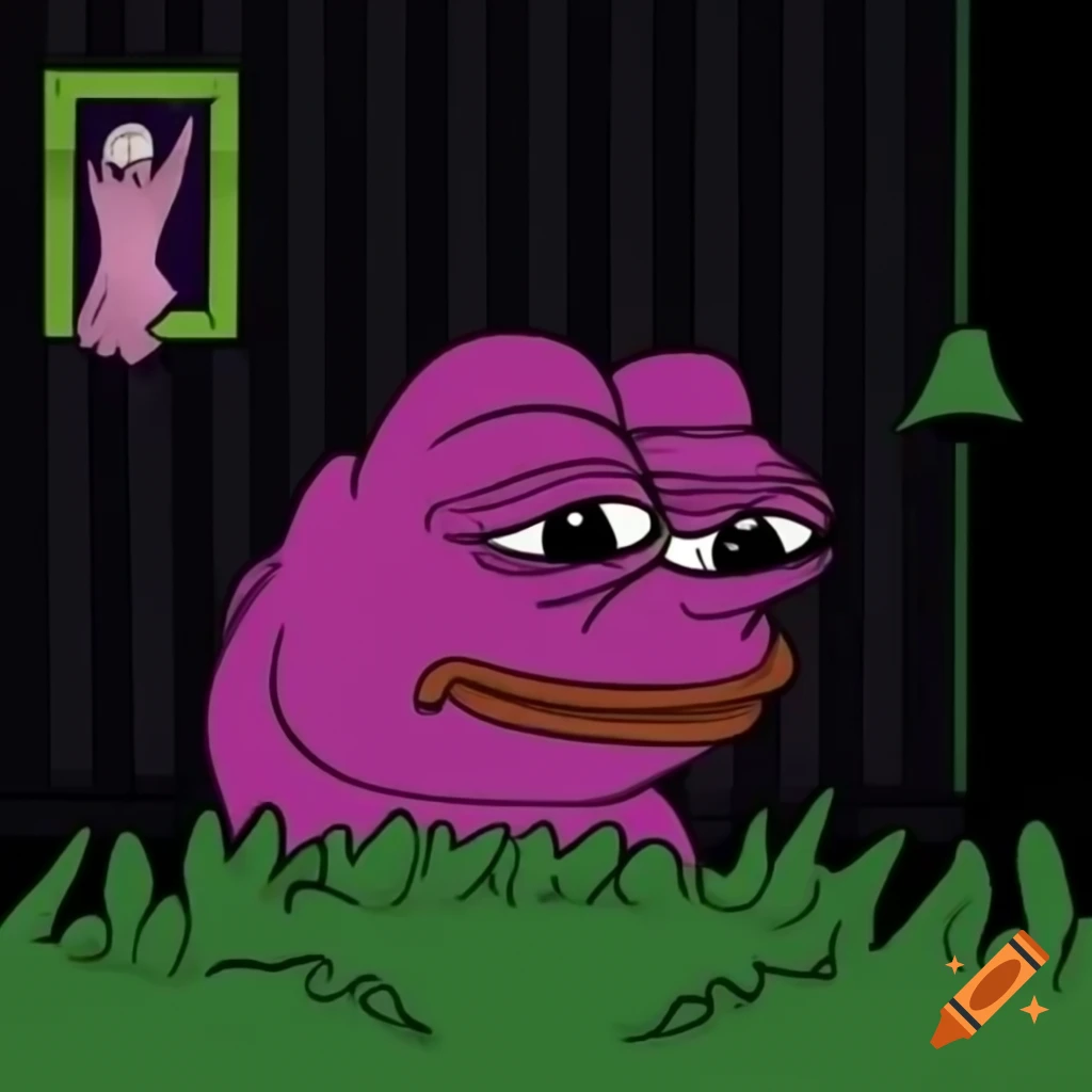 Pink pepe curled in fetal position in dark room, conveying haunting ...