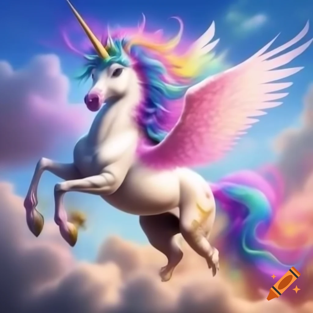Majestic unicorn standing gracefully on Craiyon