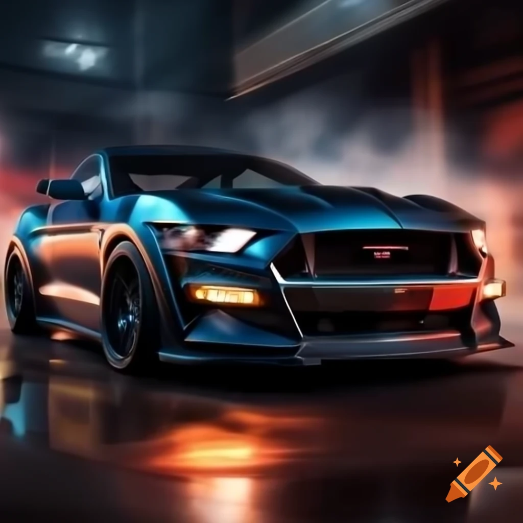 Realistic rendering of 2020 Ford Mustang GT in trendy satin matte ...