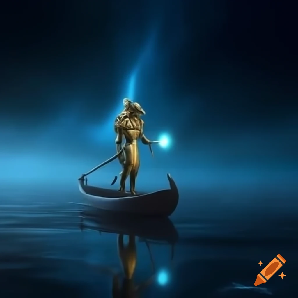 Majestic pharaoh with golden armor and lion face details, representing ...