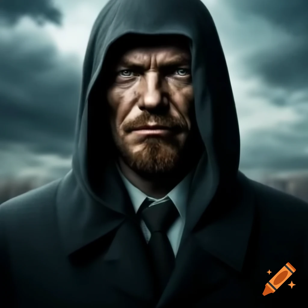 Artwork of lenin wearing a hood, depicting a unique artistic ...