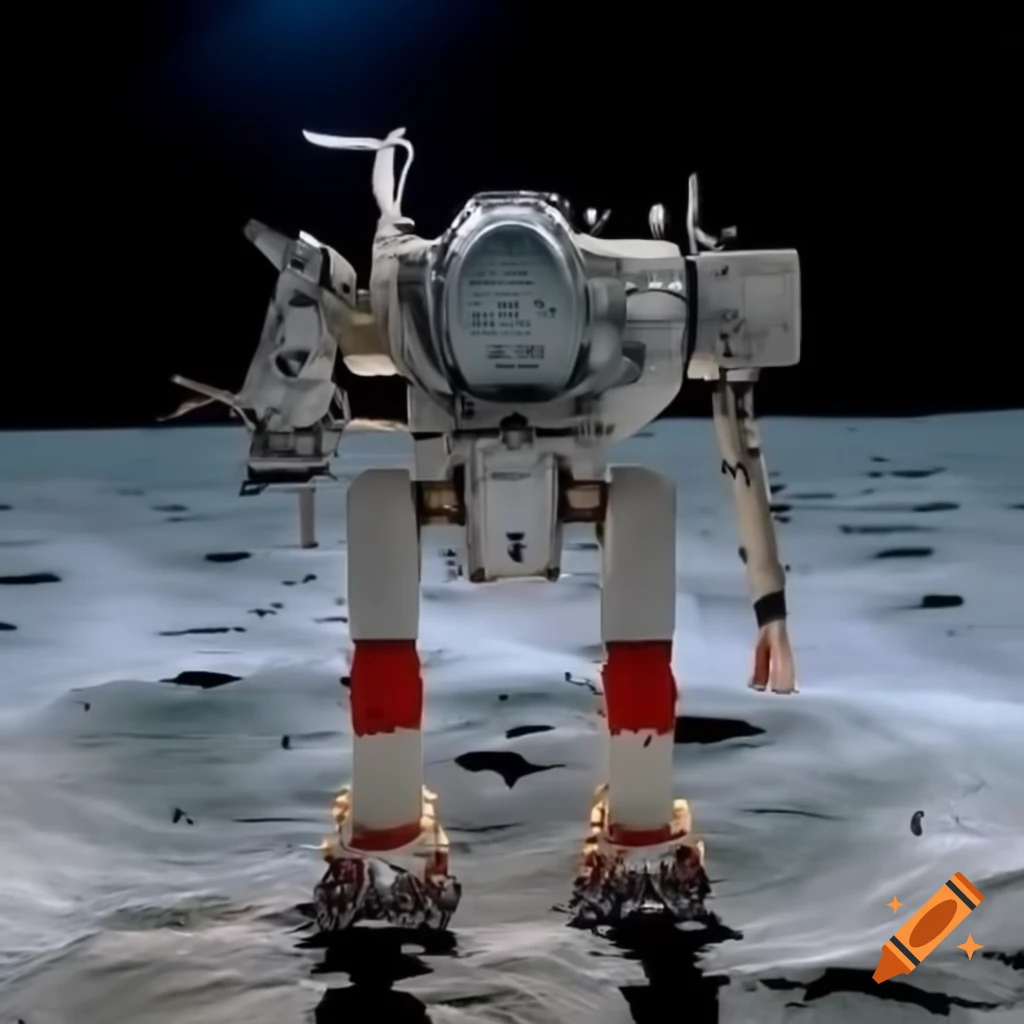 Humanoid-mech space pod with robotic arms and legs on Craiyon