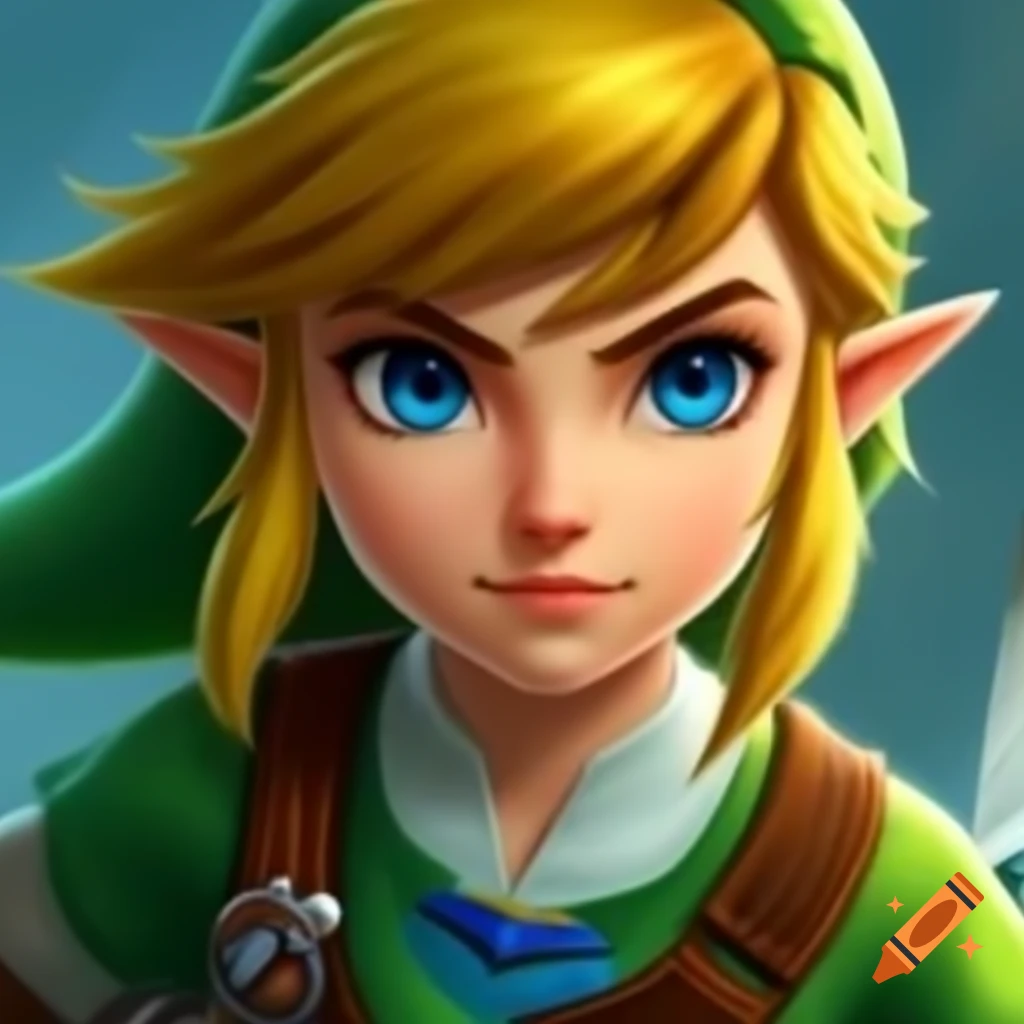 Female link character from legend of zelda series on Craiyon