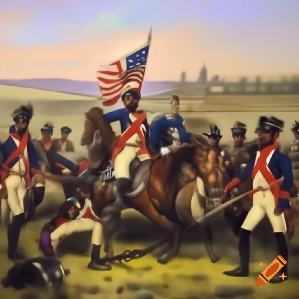 Depiction of Black troops charging into Richmond during the Civil War, April 1865 on Craiyon