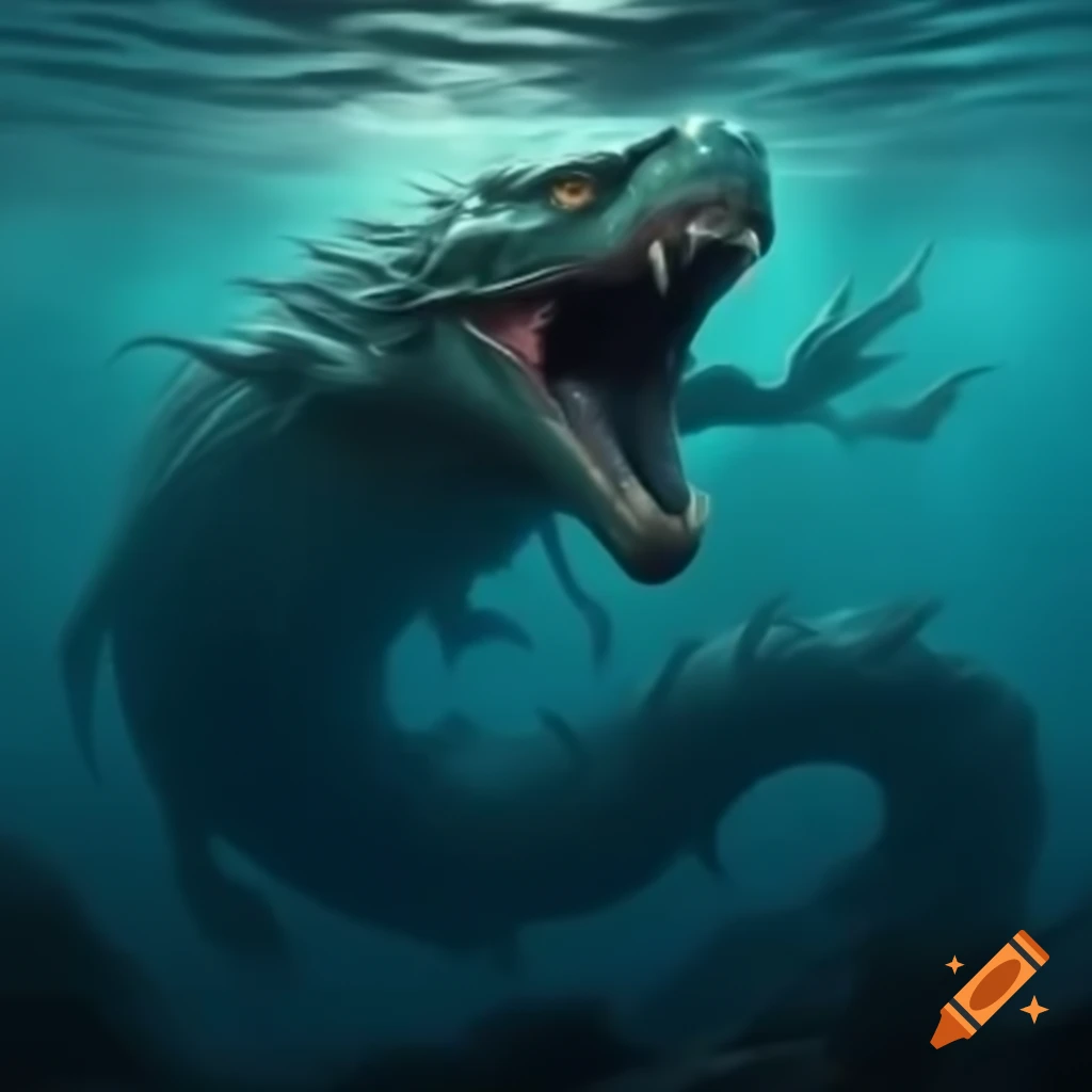 Scary deep sea monster on Craiyon