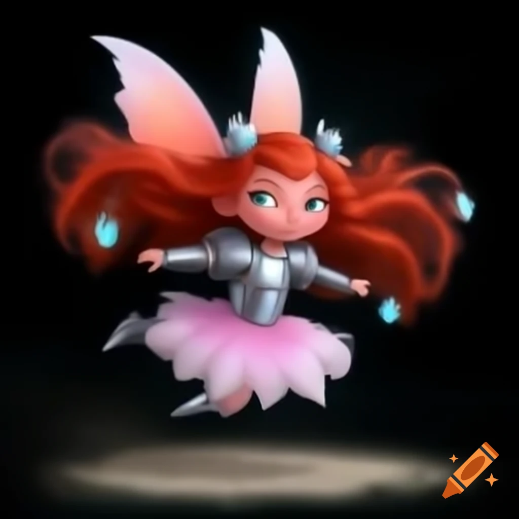 Fantasy toy sugar plum fairy in armor and tutu with silver bells and ...