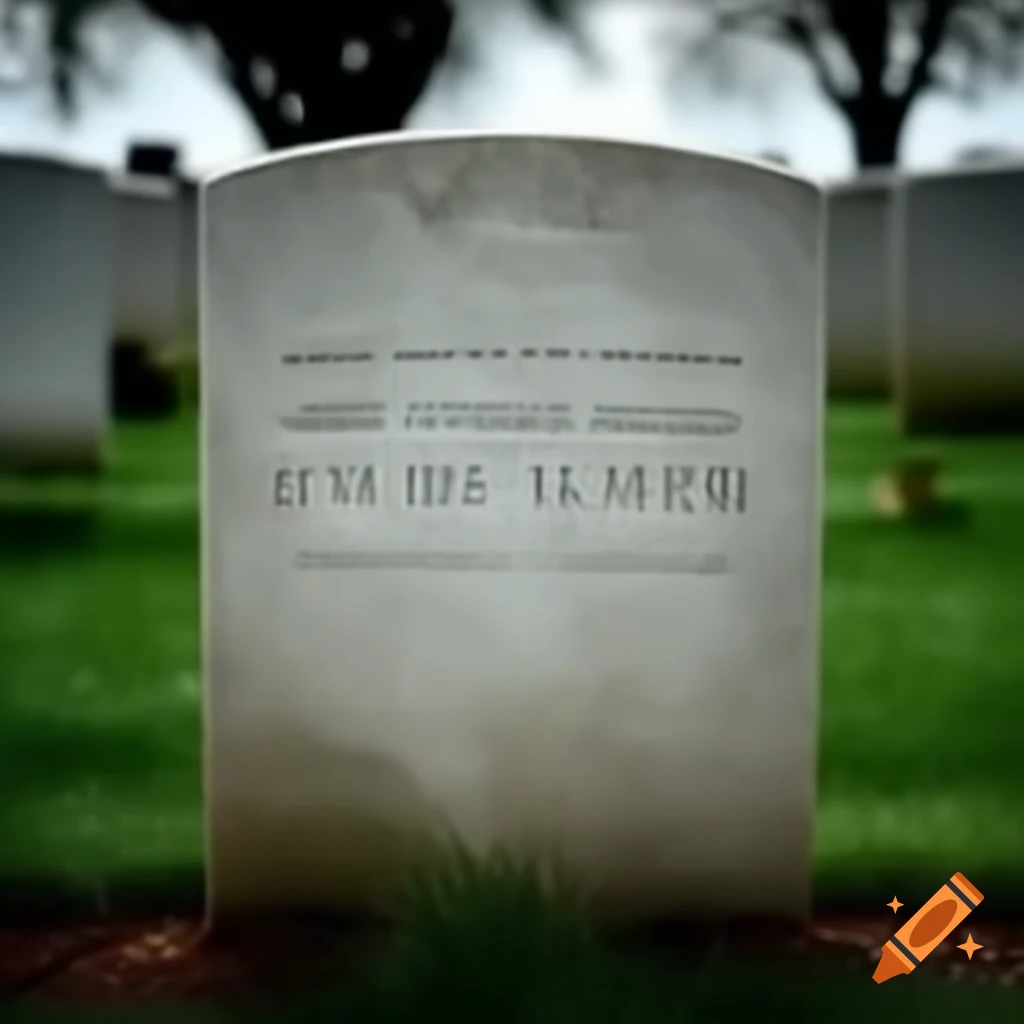 Marble tombstone with 'in loving memory' inscription on Craiyon