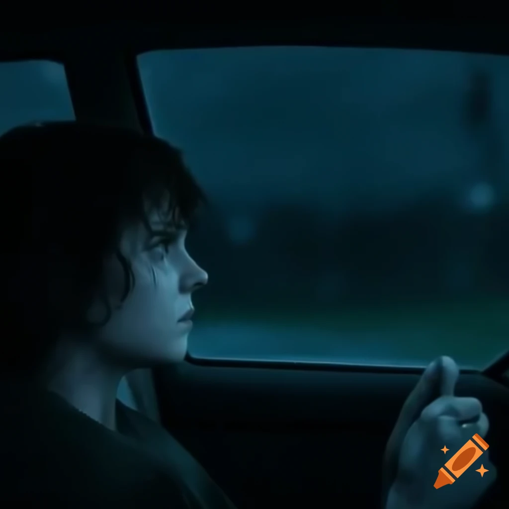 Driver offering help to mysterious stranger with an empty face on Craiyon