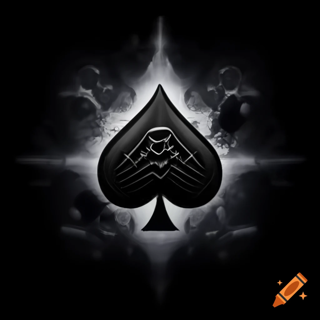 Stylized poster with 'spades end' inscription and mysterious desolate ...