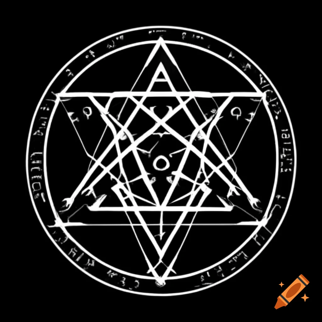 Ancient Sumerian symbol with geometric forms and 'Marduk' inscription ...