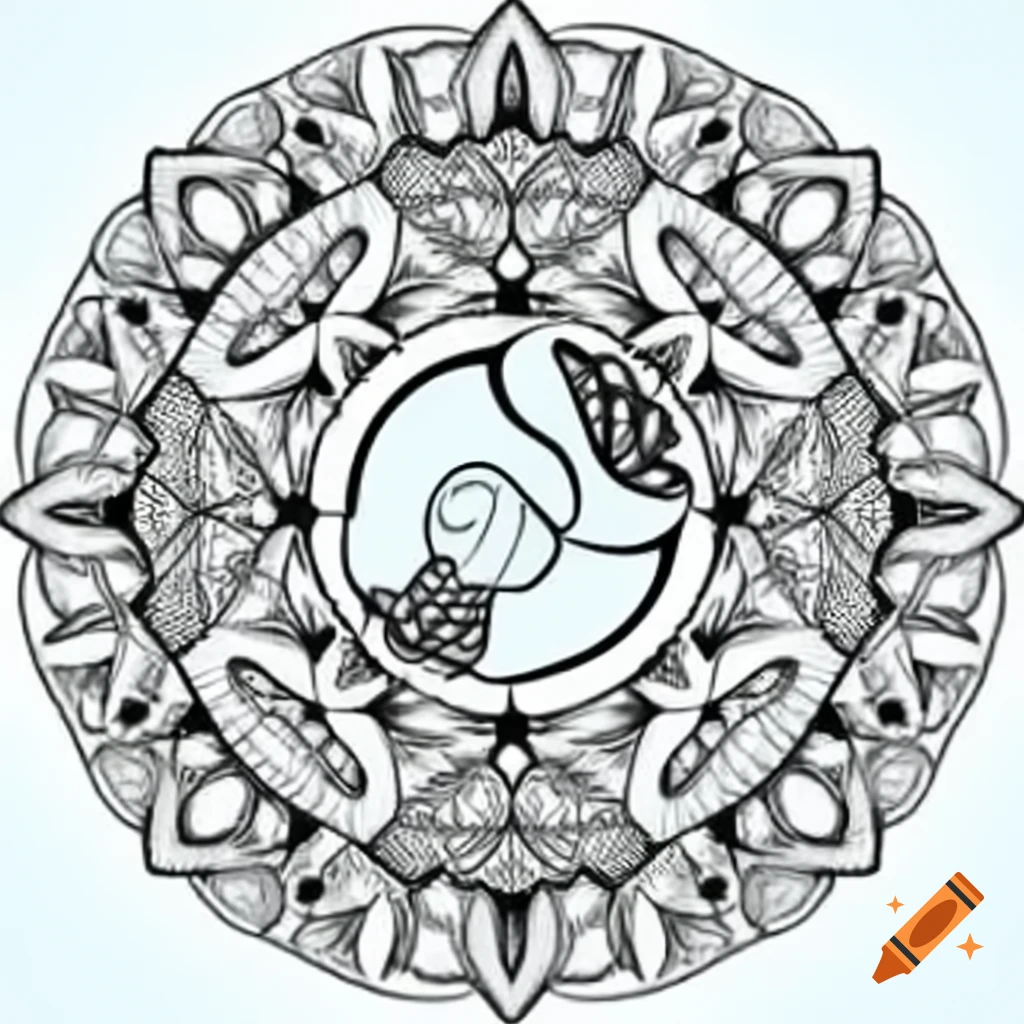 Mandalas for expressing grief and loss of a pet, easy drawing on Craiyon