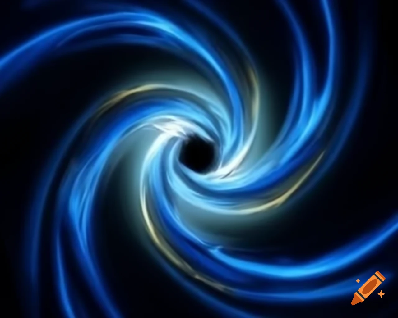 Illustration of observer effect in quantum physics with swirling vortex ...