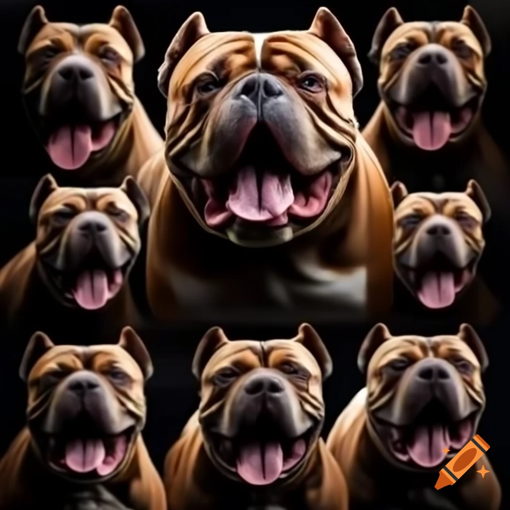 Muscular human-dog mix with bared teeth on Craiyon