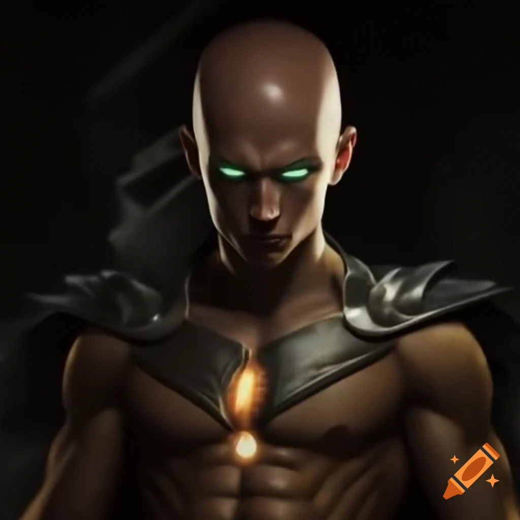 Saitama from one punch man showcasing immense power in a punch, with a ...