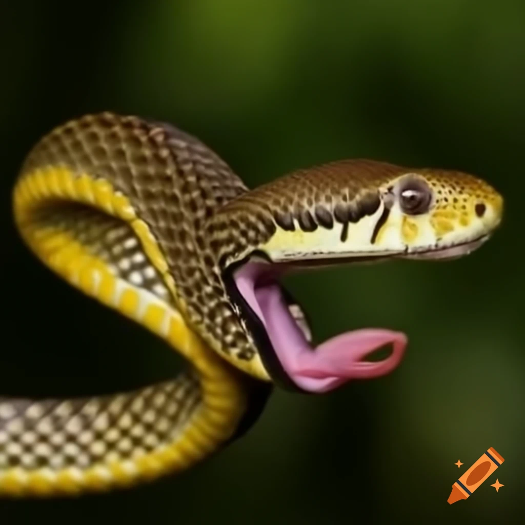 Monkey attacking snake in nature on Craiyon