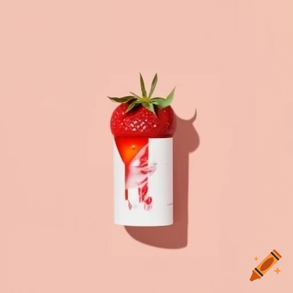 Label design for premium cider 'Bloodberry' featuring strawberry on Craiyon