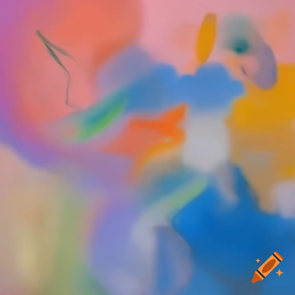 Abstract therapy painting with vibrant colors on Craiyon