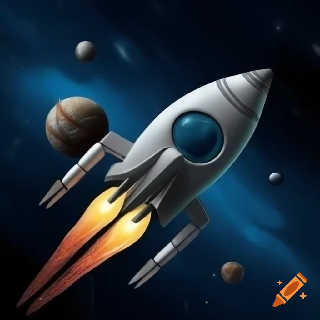 Child's animated spaceship design on Craiyon