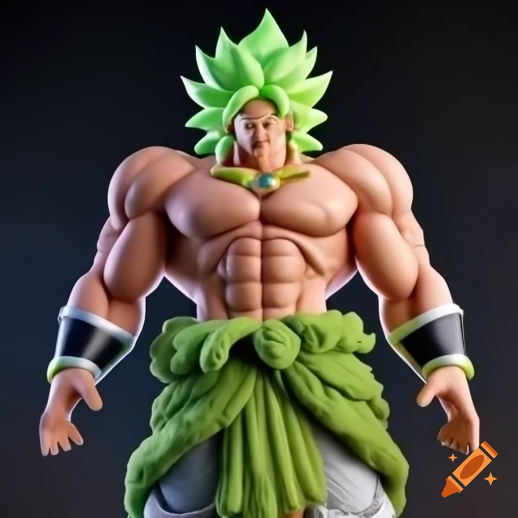 Full body depiction of Broly from Dragon Ball on Craiyon
