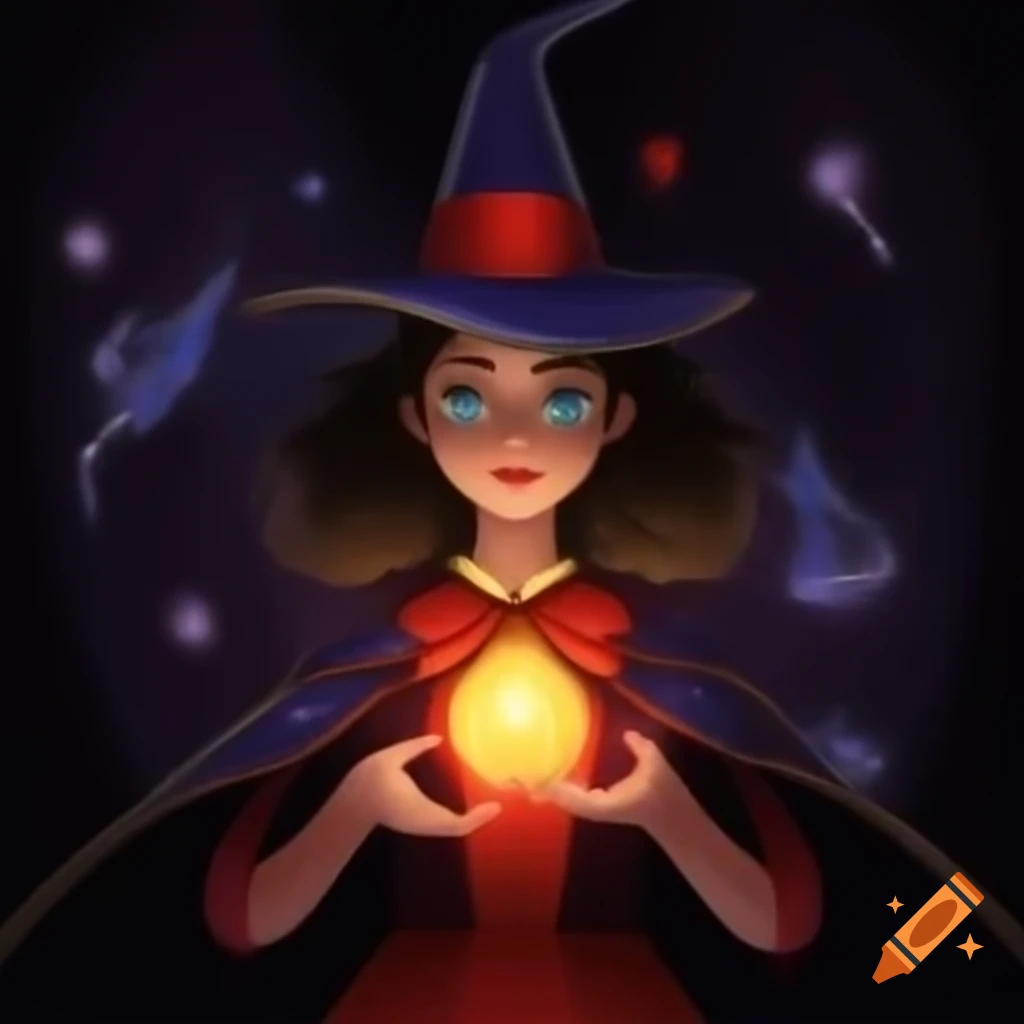 Magician girl inspired by magic and creativity on Craiyon