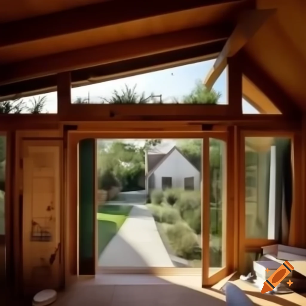 Ultra-realistic view of countryside house extension with traditional ...