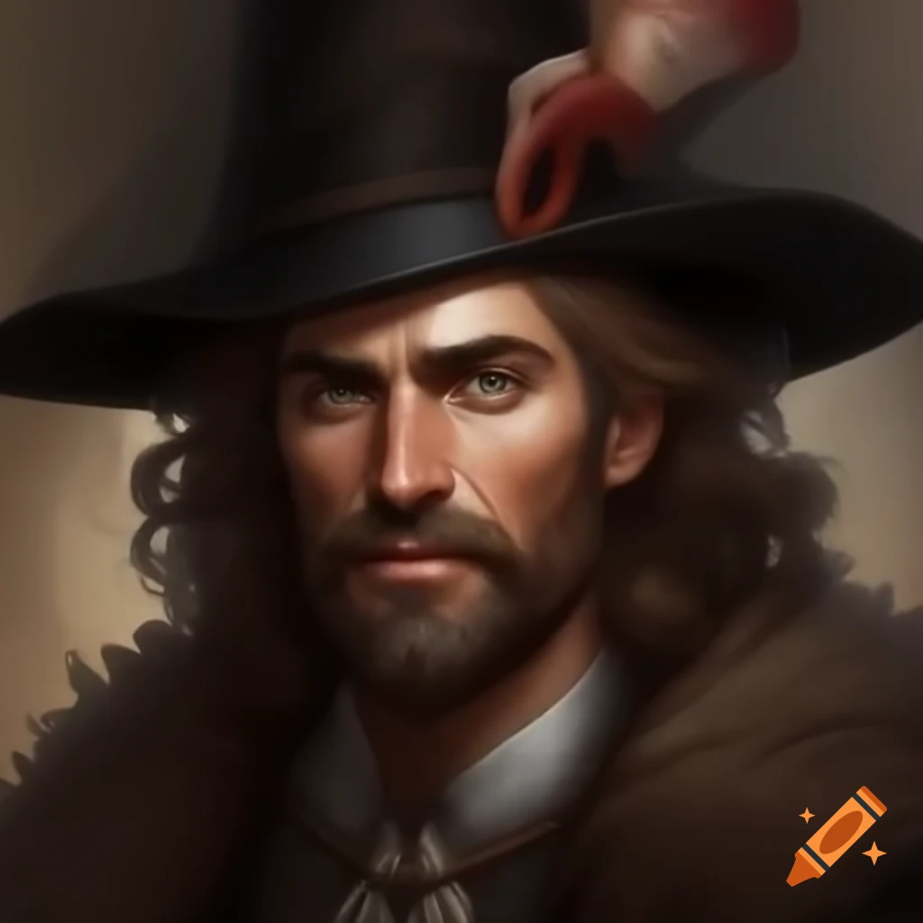 Colonial governor in turkey feathered cloak and pilgrim hat on Craiyon