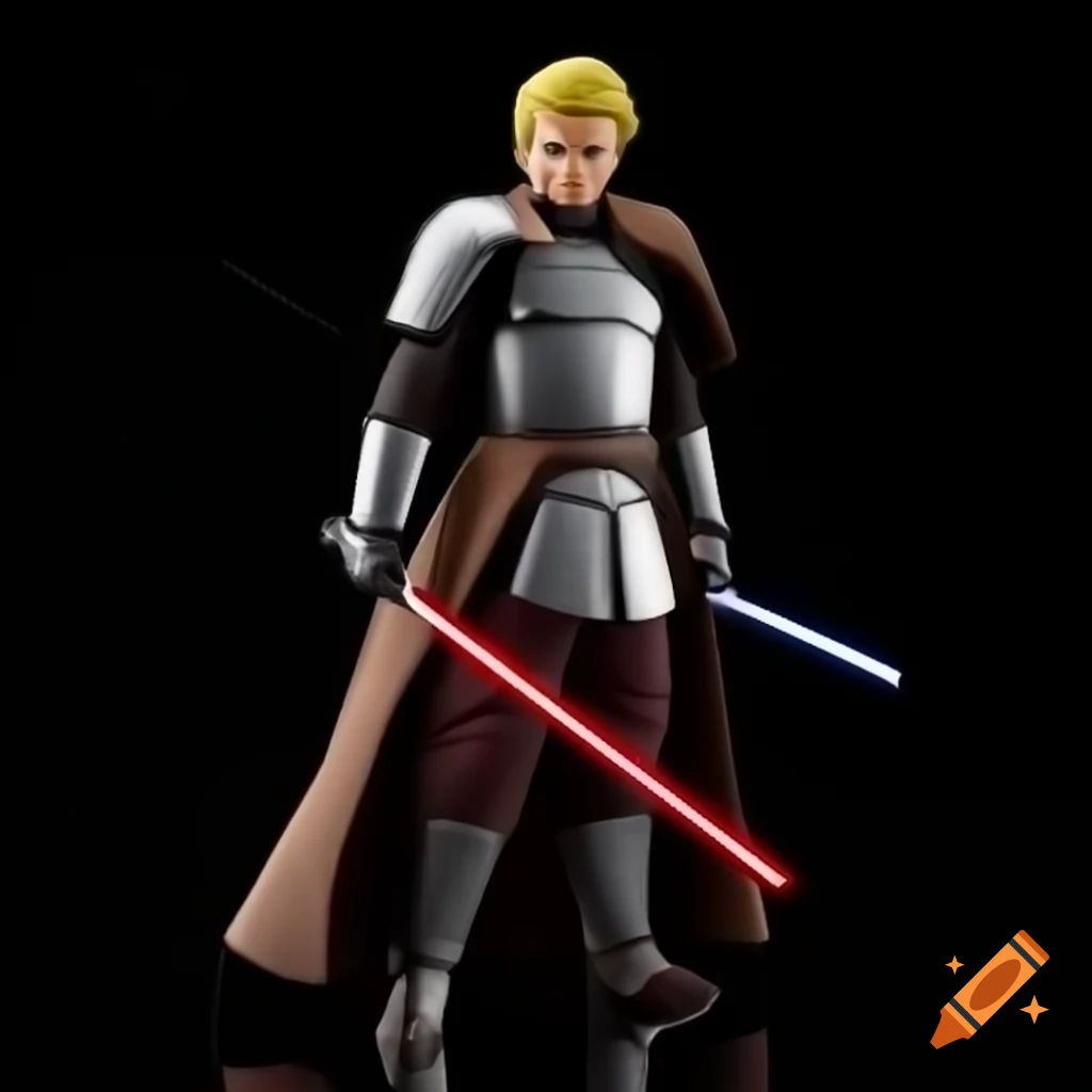 Fusion character of minato namikaze and obi-wan kenobi in templar knight armor and saiyan armor ...