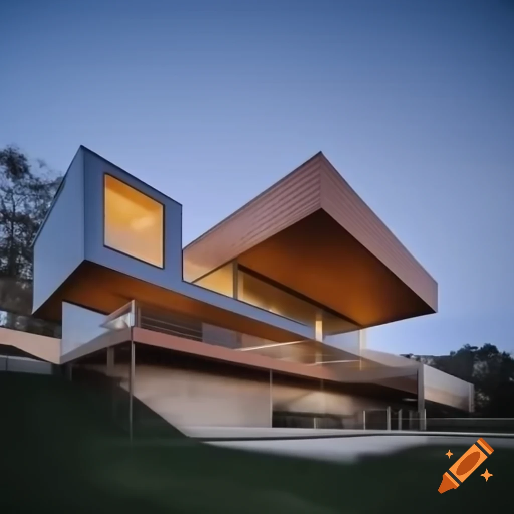 Unique and modern architectural design on Craiyon