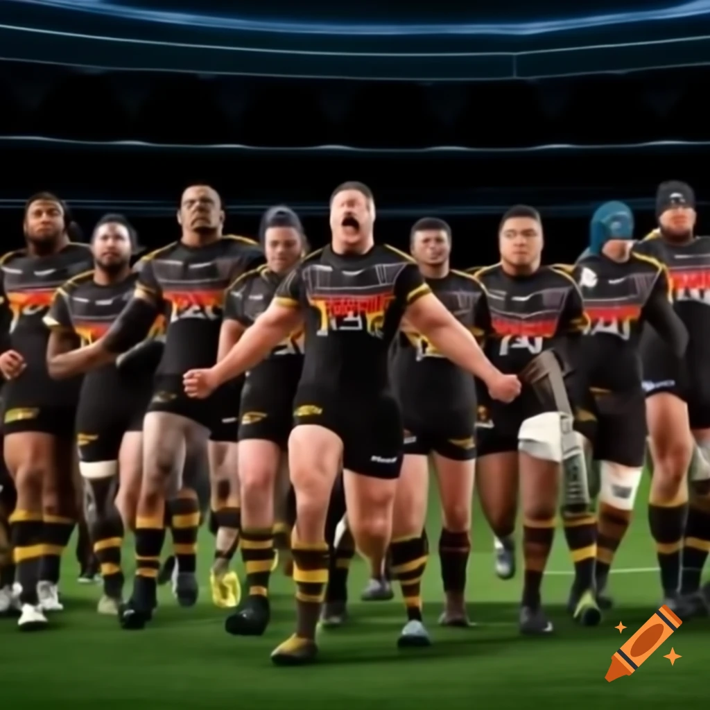 Penrith panthers rugby team in action showcasing teamwork and ...