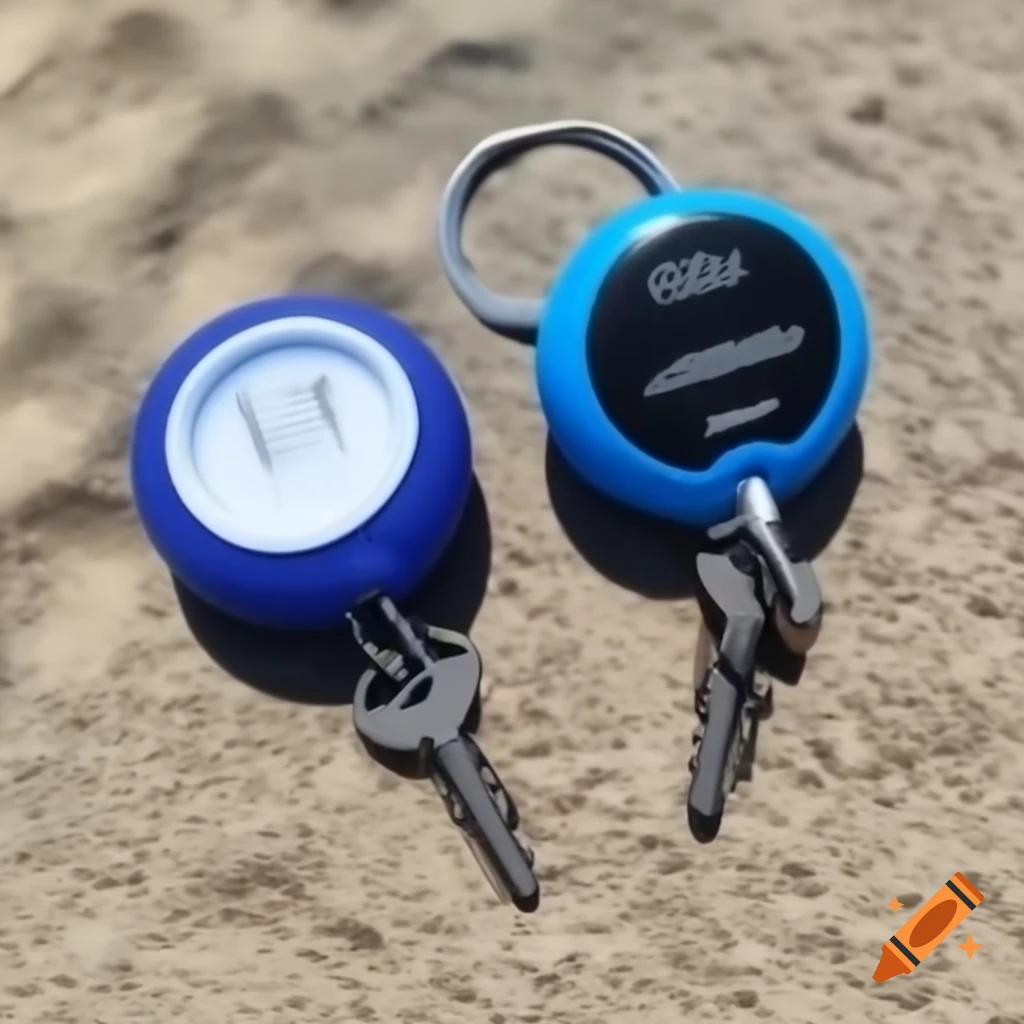 Inflatable gps key buoy showing co2 cartridge and built-in sensors on ...