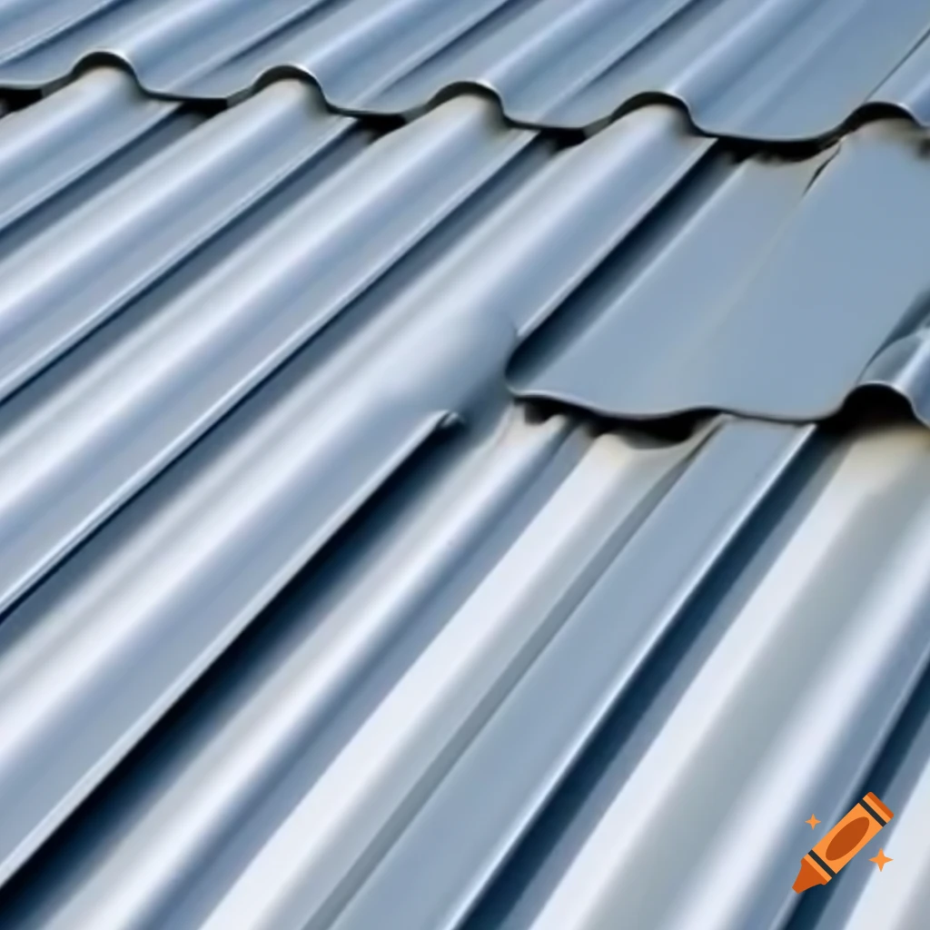 Metal roof sheets with overlapping end joints in staggered installation ...