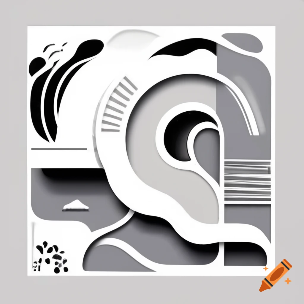 Complex abstract composition with wavy lines and organic forms on Craiyon