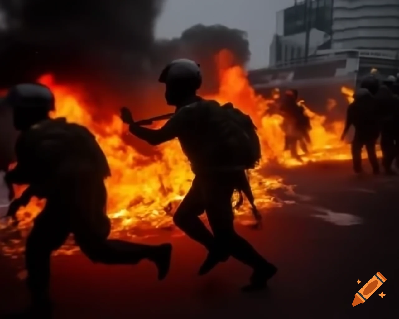 Protests and riots in Jakarta, Indonesia, November 15, 2024 on Craiyon