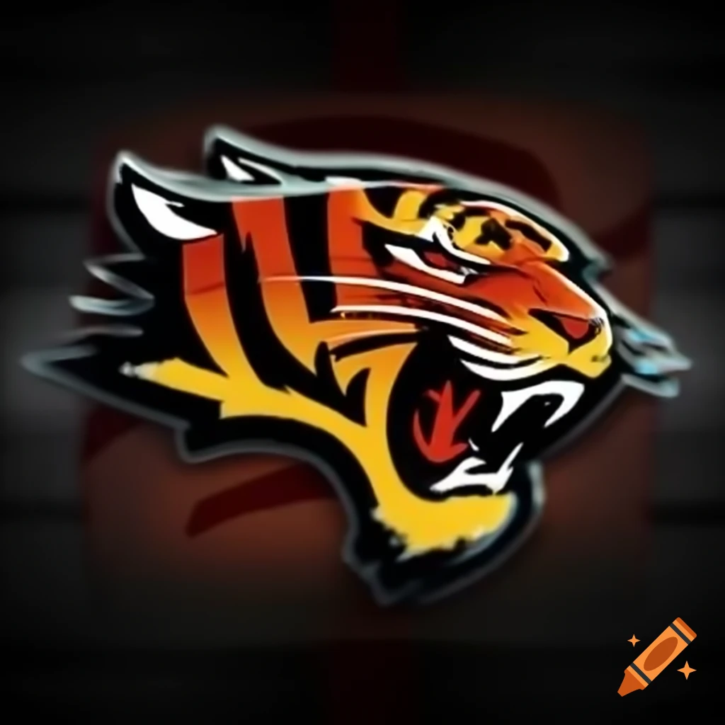 Dynamic logo of bengal tiger holding football inspired by nfl on Craiyon