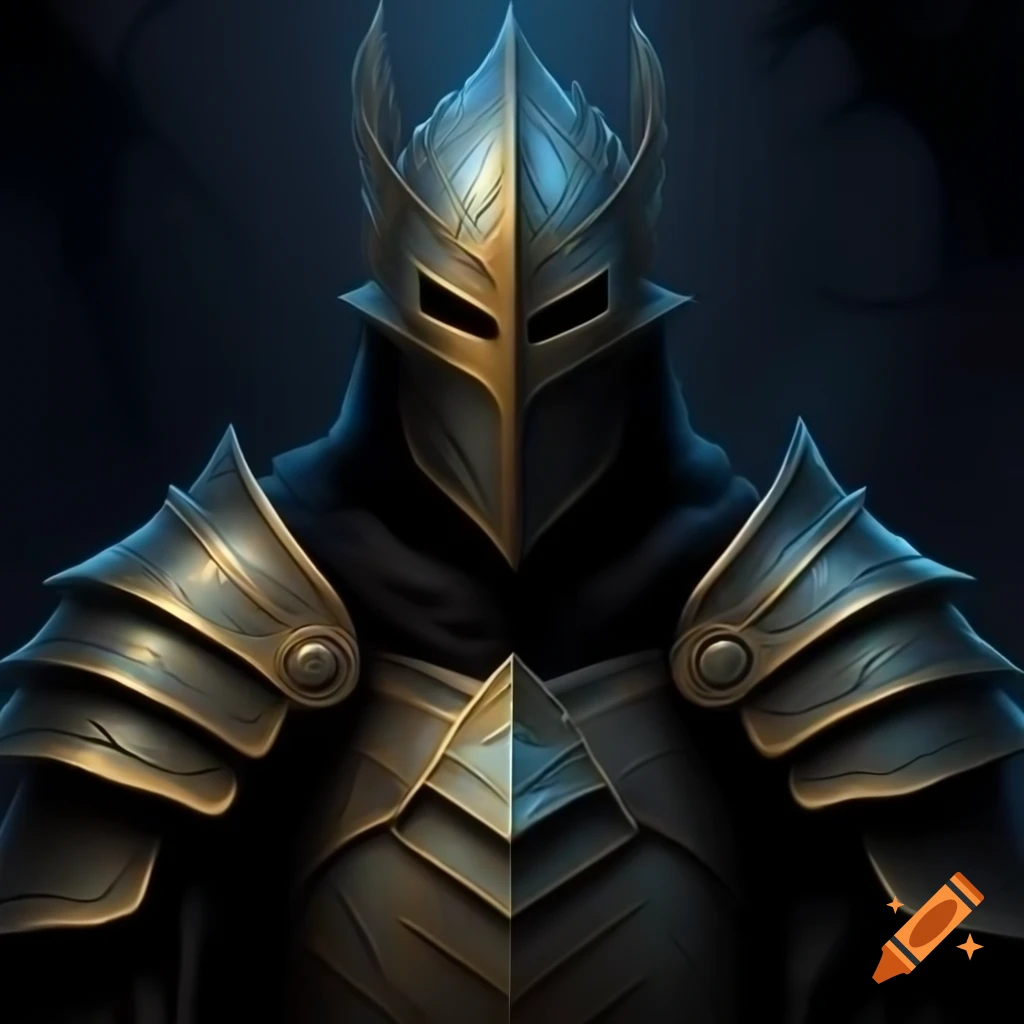 Dark fantasy knight character design on Craiyon
