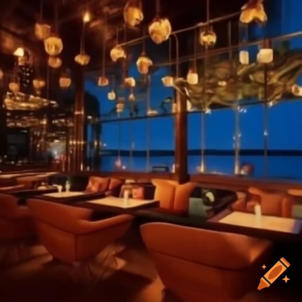 Bollywood themed bar by lakeside with fairy lights and celebrity decor ...
