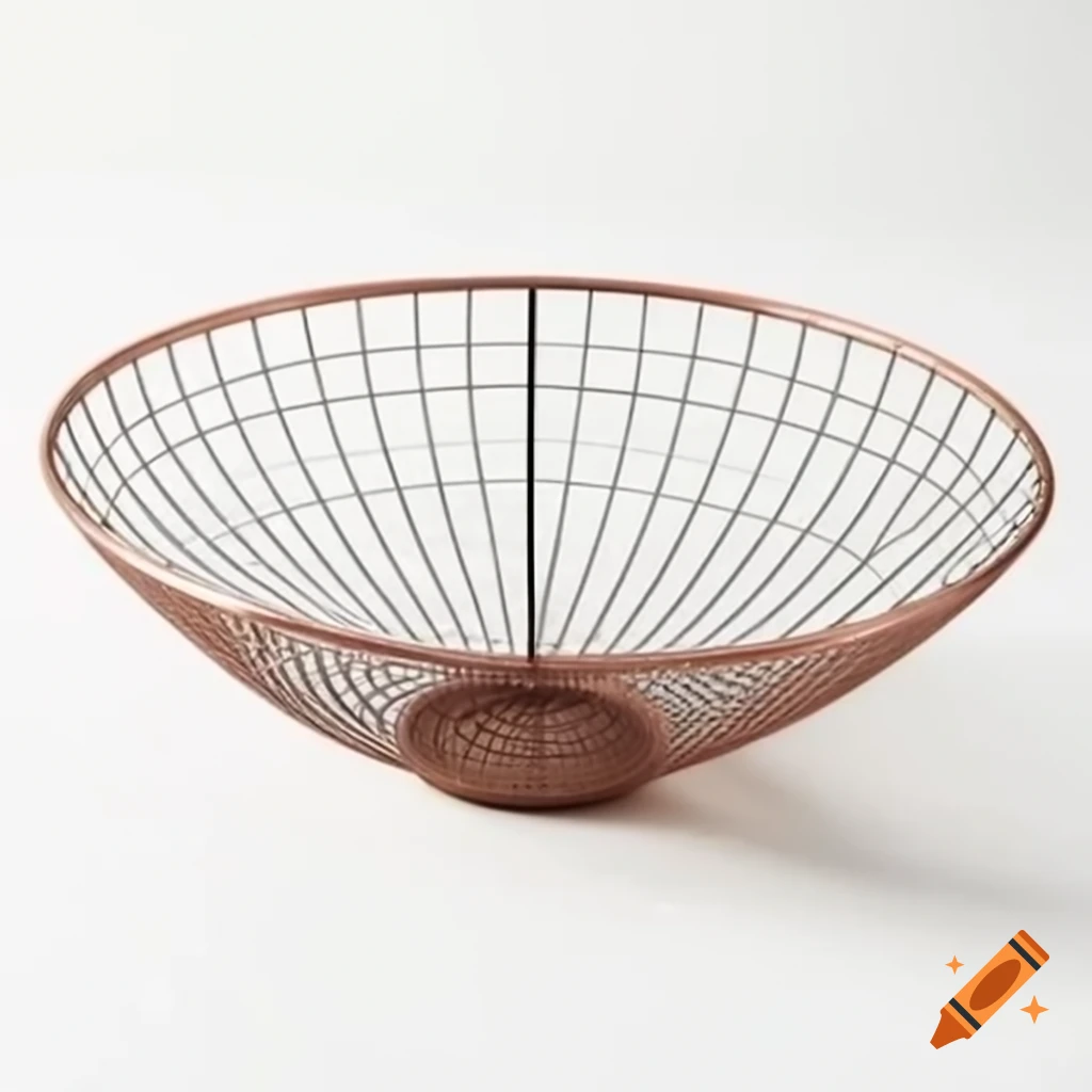 Parabolic antenna dish with wire mesh and concentric copper rings on ...