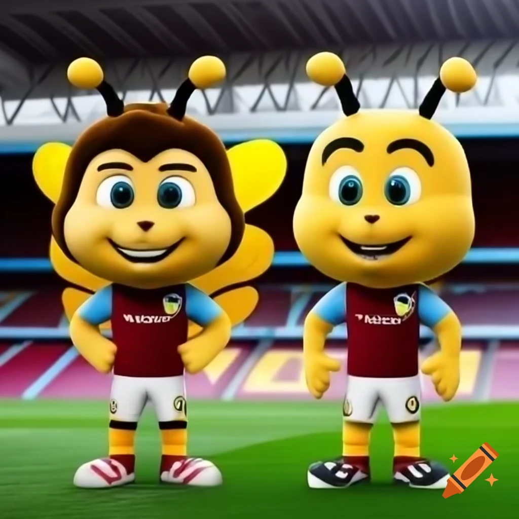 Unofficial Burnley football club design featuring bee mascots in kit on Craiyon