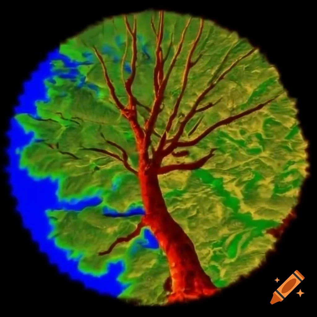 Wise tree in bitmap style on Craiyon