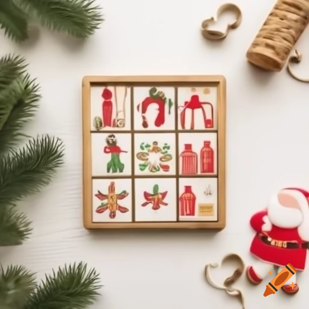 Beautifully crafted advent calendar for holiday season with hidden ...