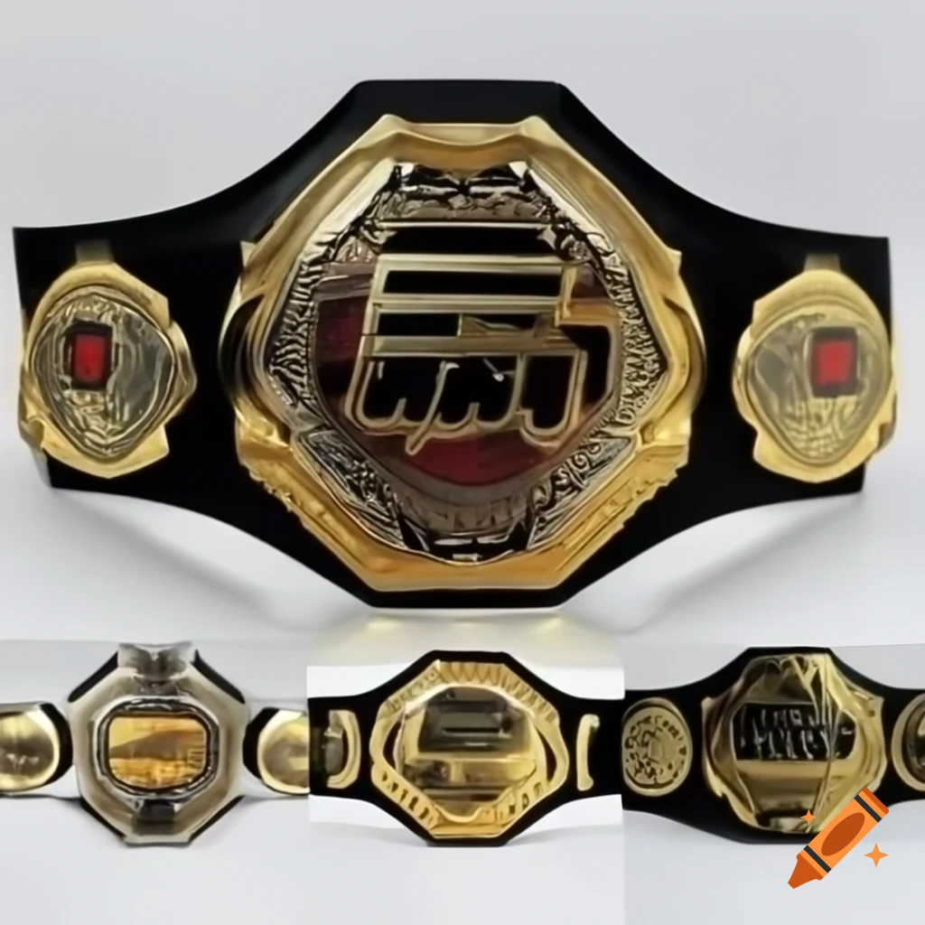 Ornate mma championship belt with gold centerpiece and ''undisputed ...