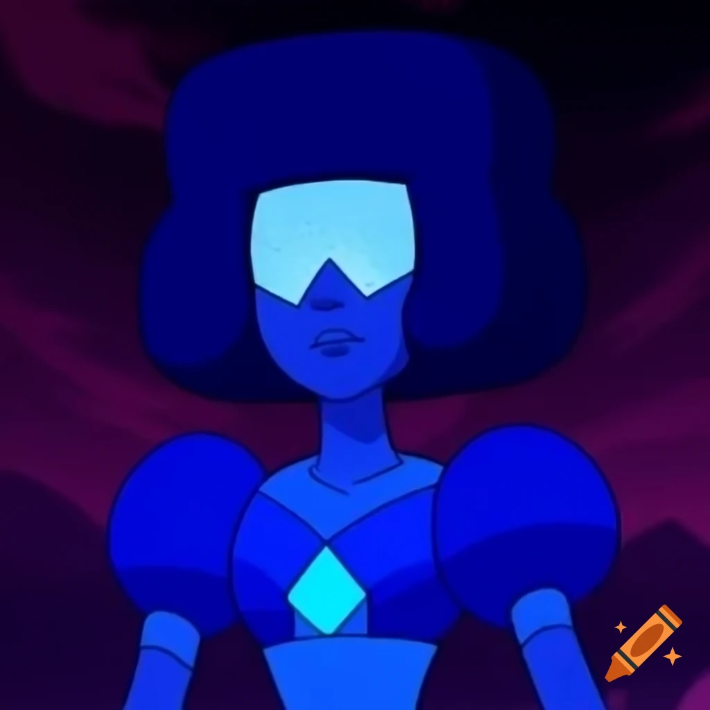 Silhouette of three gems against dark blue sky, depicting a fusion of ...