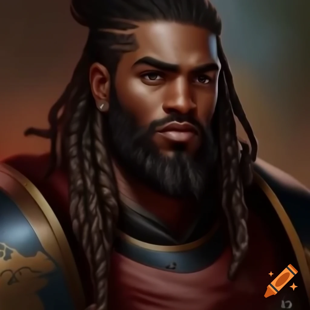 Culinary artist with dreadlocks in Warhammer 40K style on Craiyon