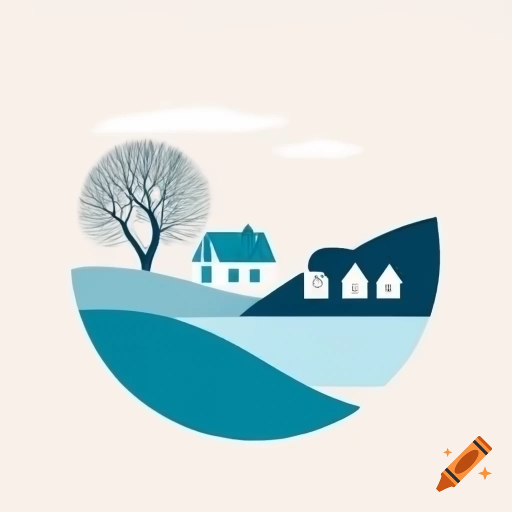 Minimalist logo design for subdivision company featuring houses and ...