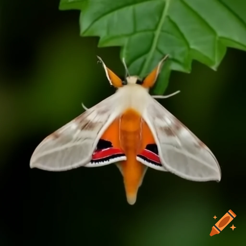 Surreal depiction of a moth not created by nature on Craiyon