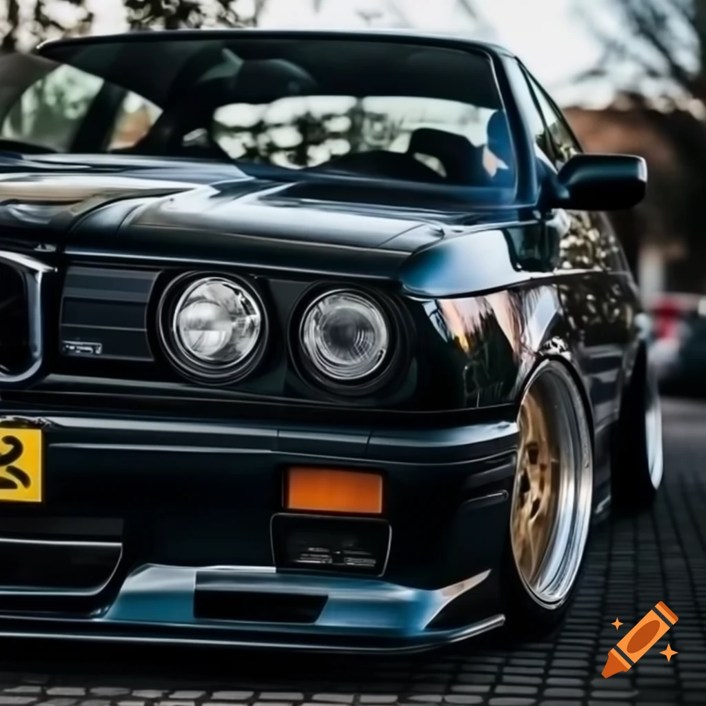 BMW E34 Touring with small grille and style 15 wheels in Lazur Blau ...